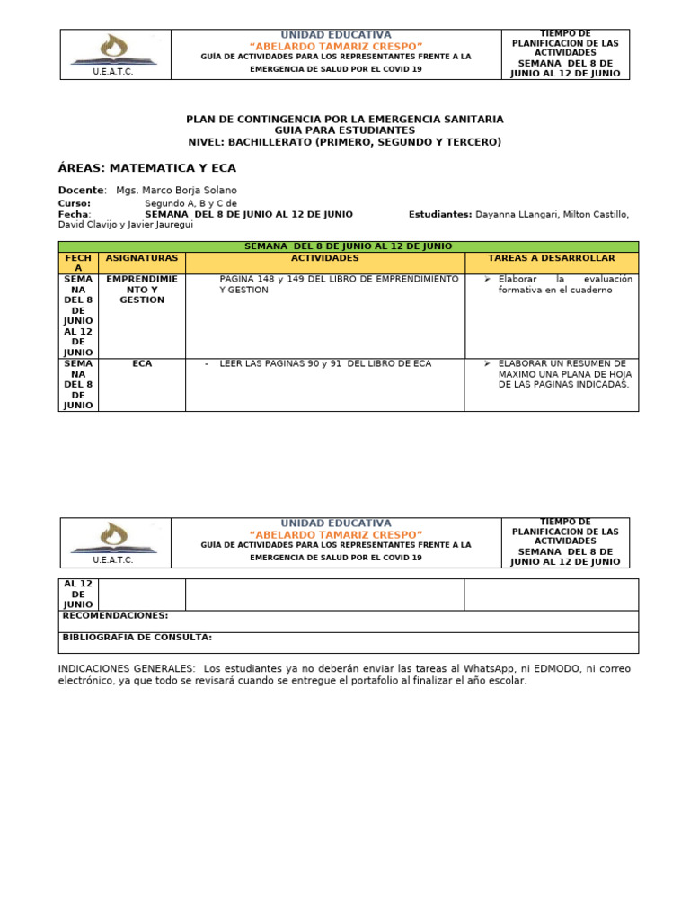 Nee Segundos Eca y Emprendimiento | PDF