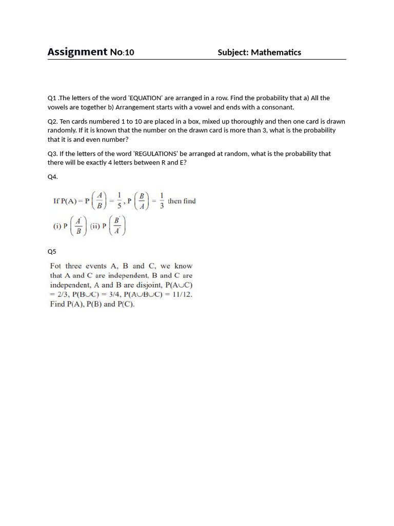Probability Problems in Mathematics | PDF