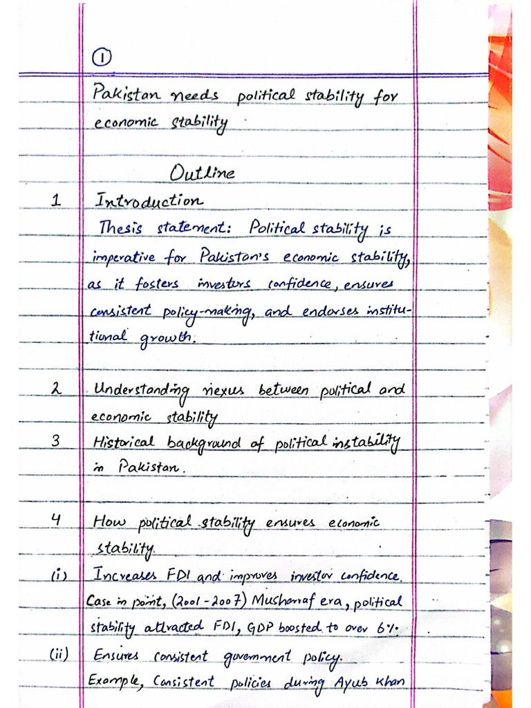 Pakistan Needs Political Stability For Economic Stability | PDF