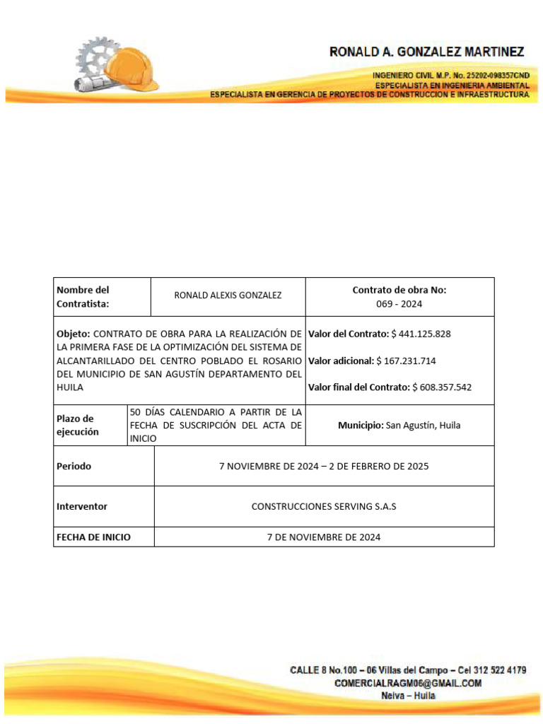 Informe Final: Optimización Alcantarillado Huila | PDF
