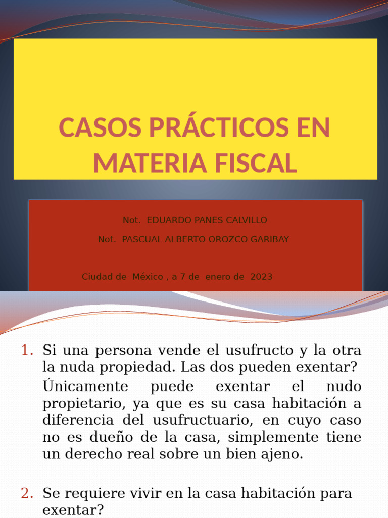 Casos Practicos 7 Enero 2023 Not. Pascual Orozco Garibay | PDF ...