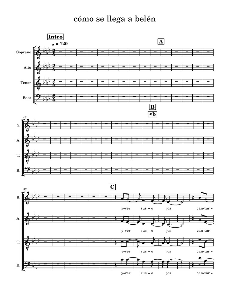 Como Se Llega A Belén - Voz Veis | PDF | Música vocal | Canto