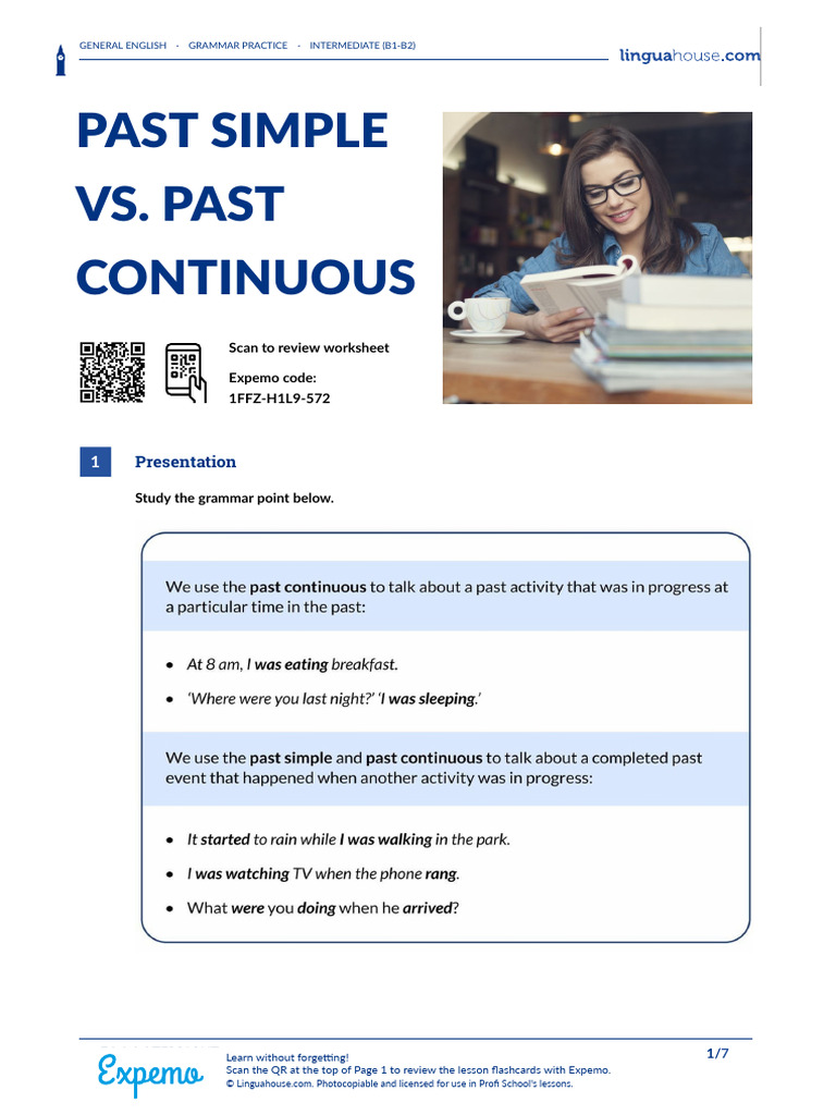 Past Simple Vs Past Continuous British English Student | PDF