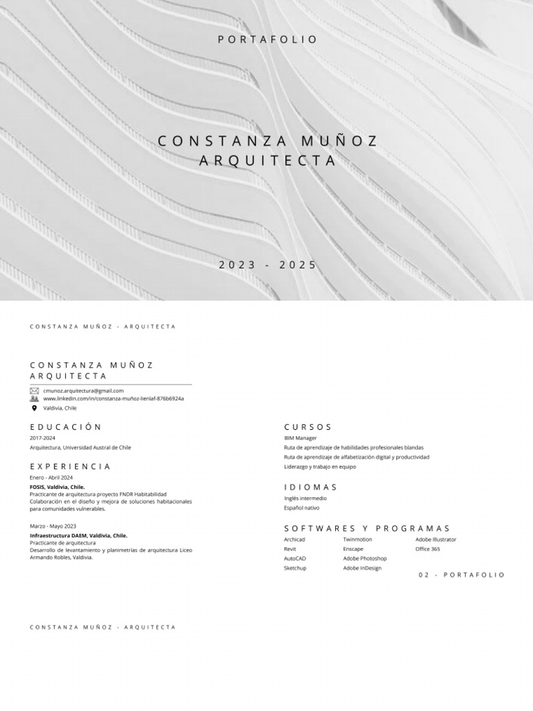 Portafolio Constanza Muñoz | PDF