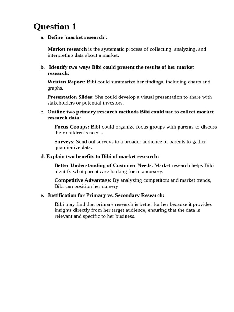 Market Research Questions | PDF | Marketing Research | Sampling ...