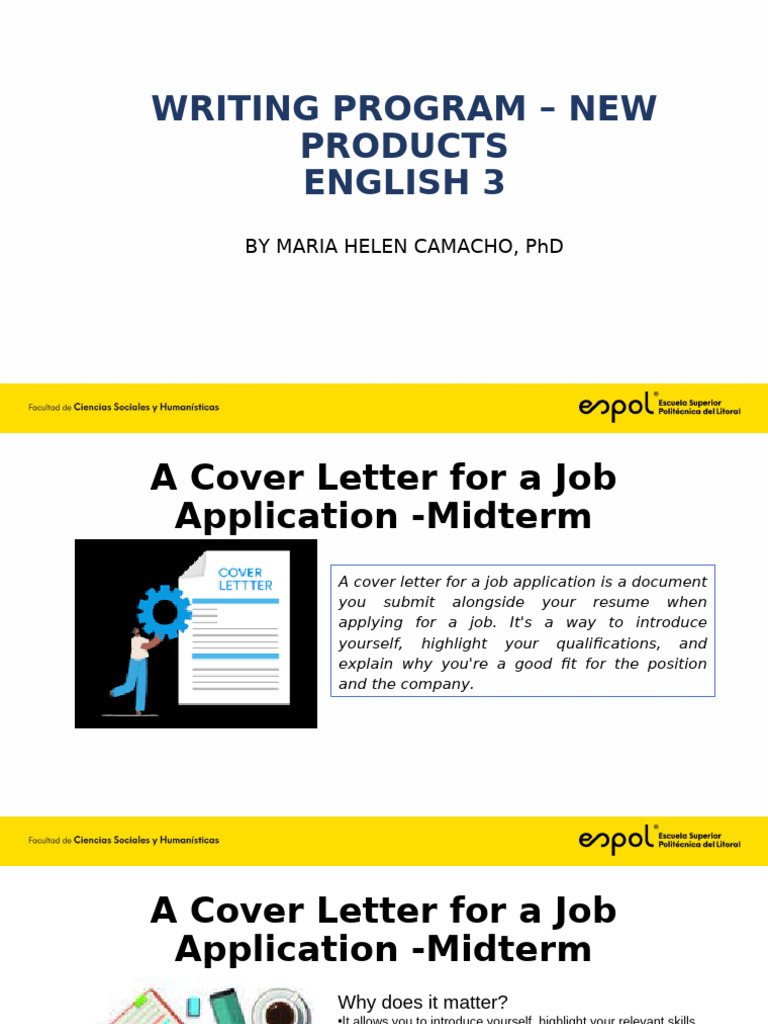 E3 Cover Letter - Midterm | PDF | Résumé | Human Communication
