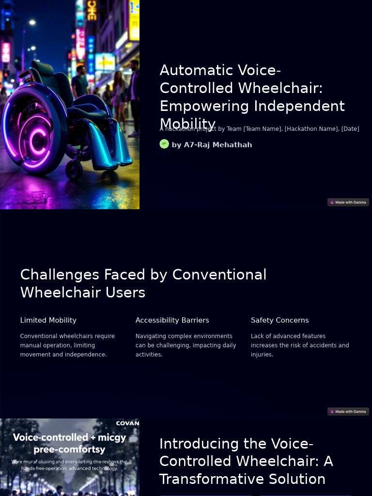 Automatic Voice Controlled Wheelchair Empowering Independent Mobility ...