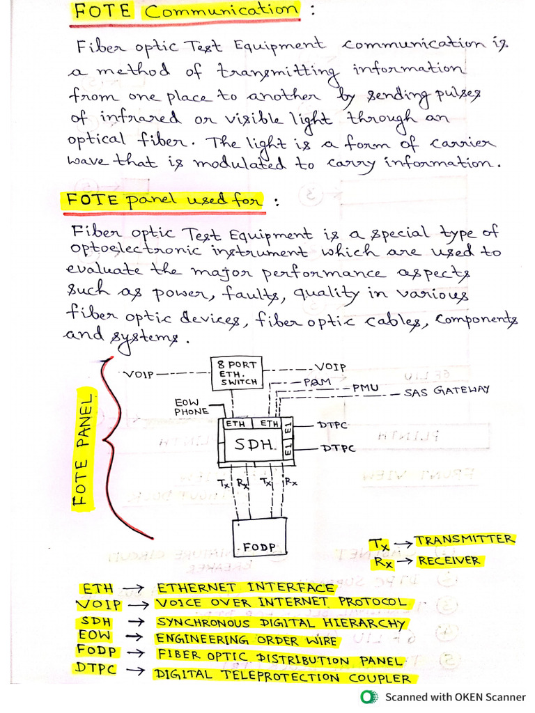 FOTE Communication Overview | PDF