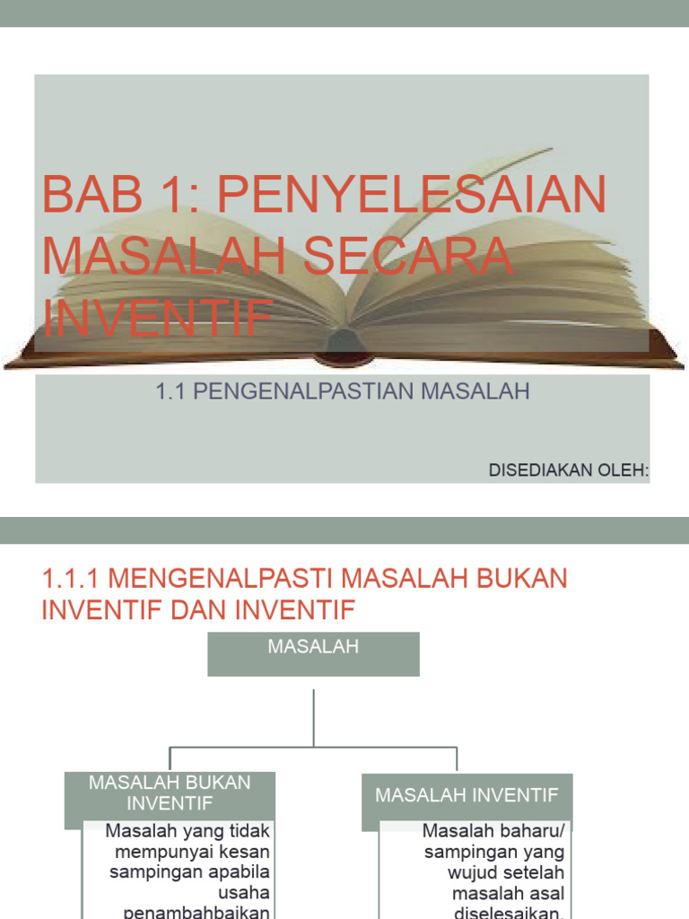 Tingkatan 2 Bab 1 - Penyelesaian Masalah Inventif | PDF