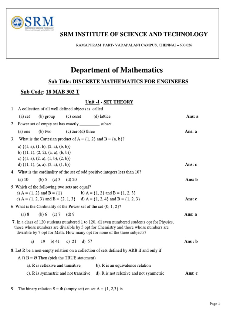 Unit 1 MCQ | PDF