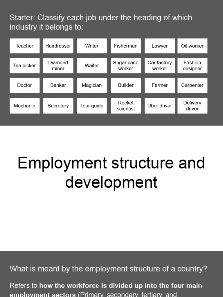 Y10 L4 Employment Structure and Development | PDF