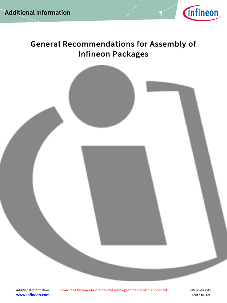 Infineon-General Recommendations For Assembly of Infineon Packages-AN ...