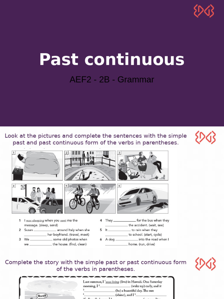 AEF2 - 2B - Past Continuous | PDF