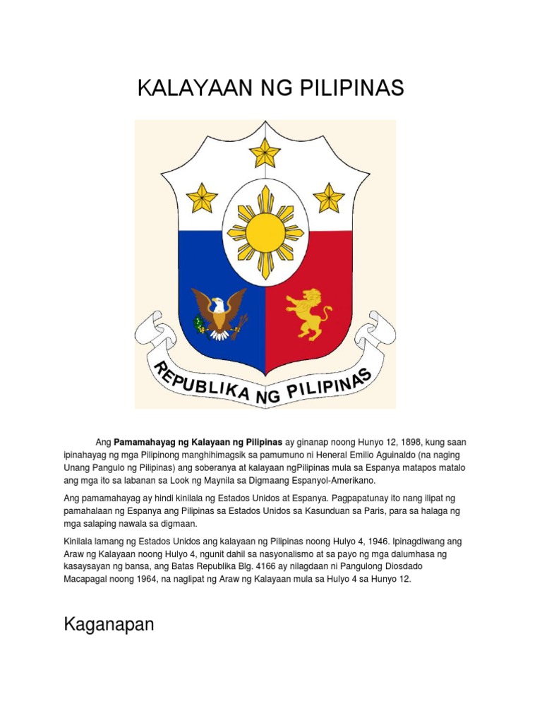 Kalayaan NG Pilipinas | PDF