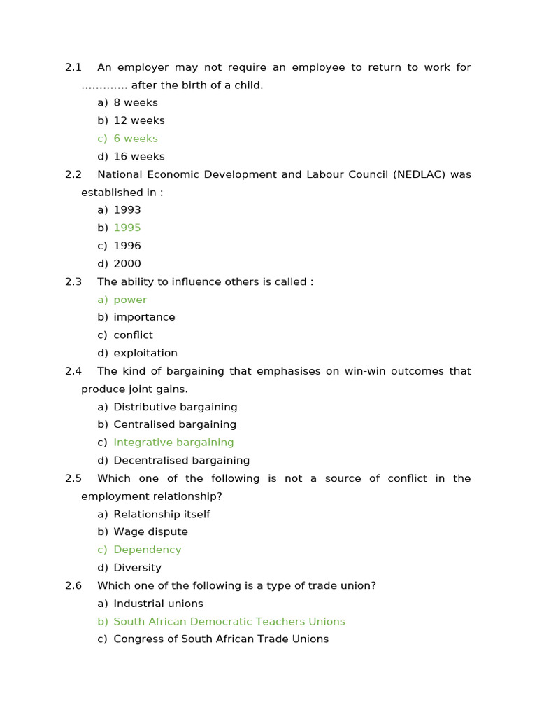 Practice Questions For IPS 202 - 2A2 - 2B2 | PDF | Employment ...