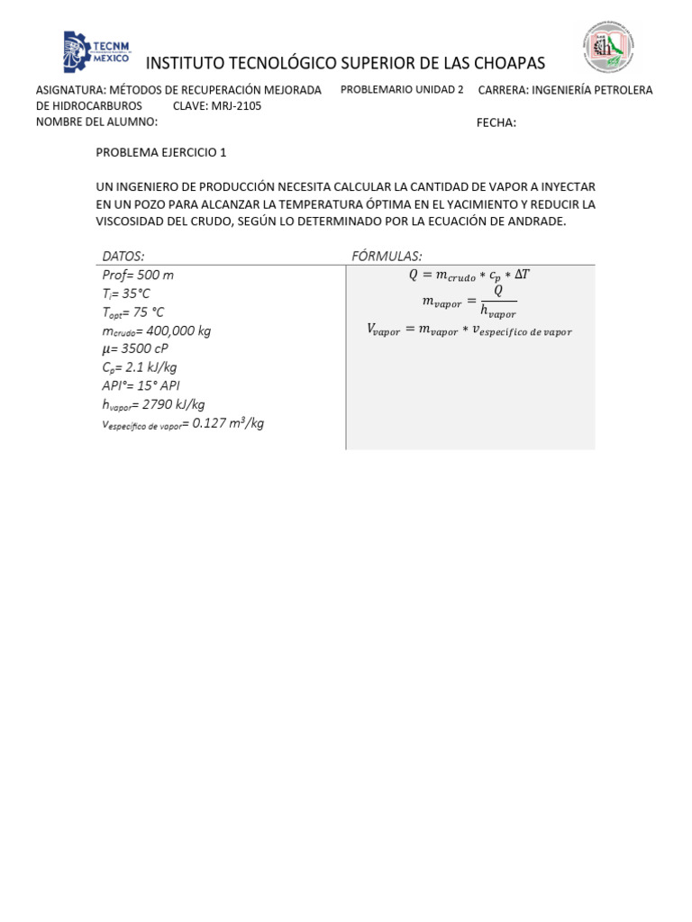 Problemario U2 | PDF