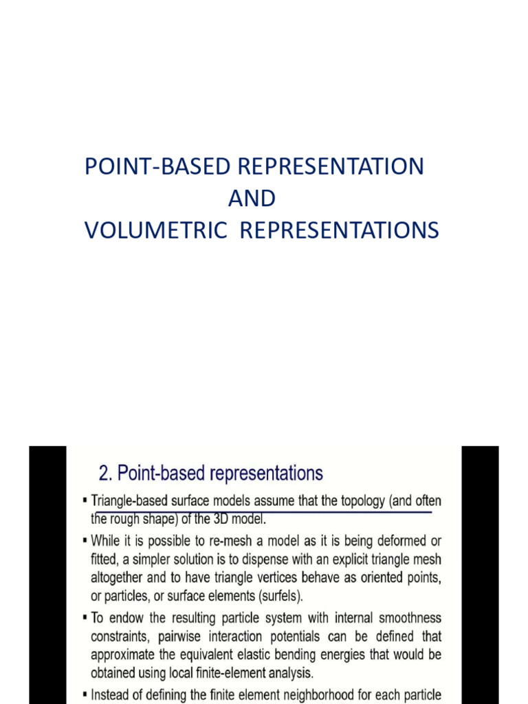 point based and volumetric representation | PDF