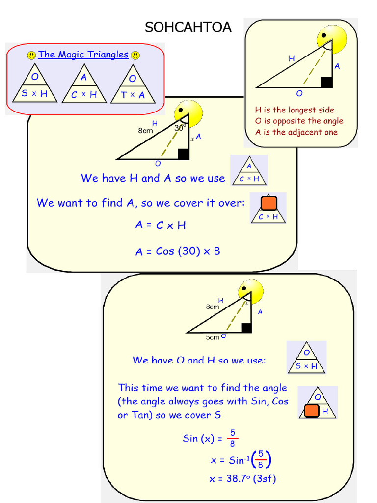 Sohcahtoa Explanation | PDF