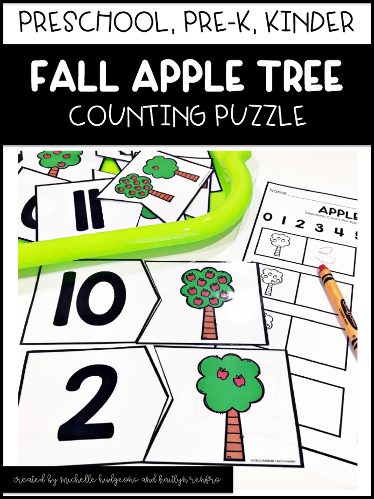 Fall Apple Counting Puzzle for Kids | PDF