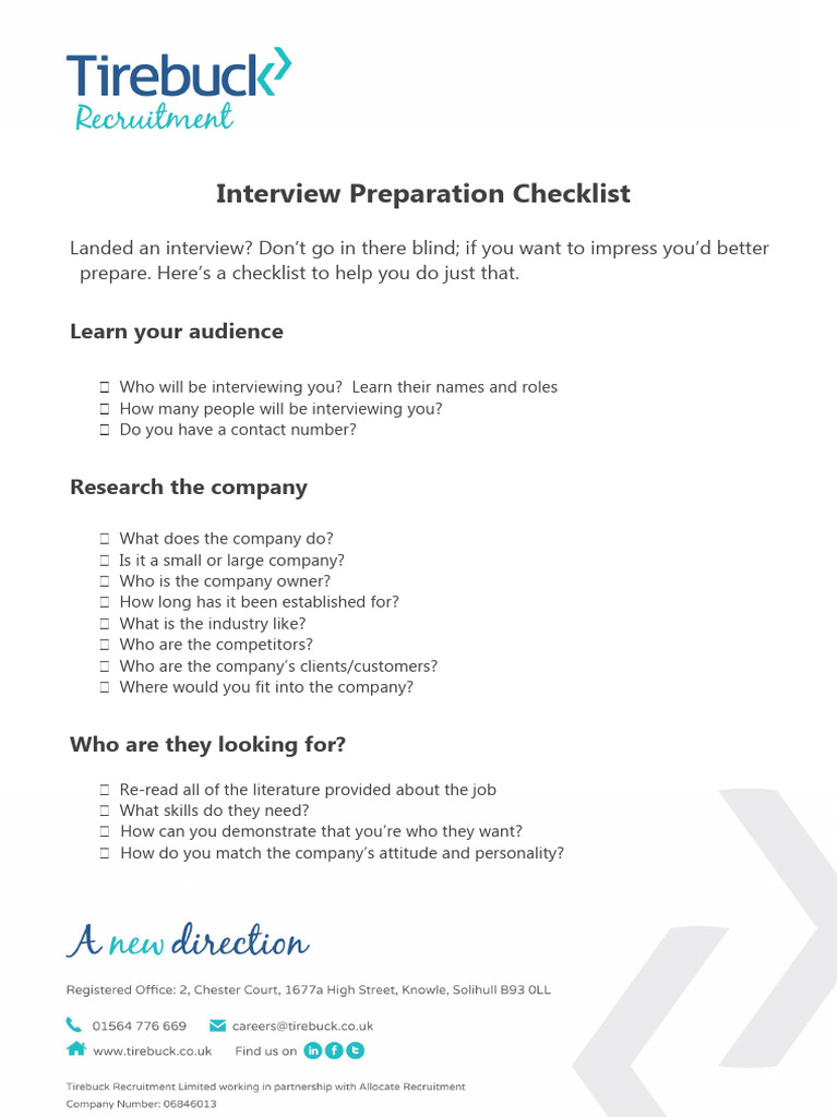Interview Preparation Checklist4 | PDF