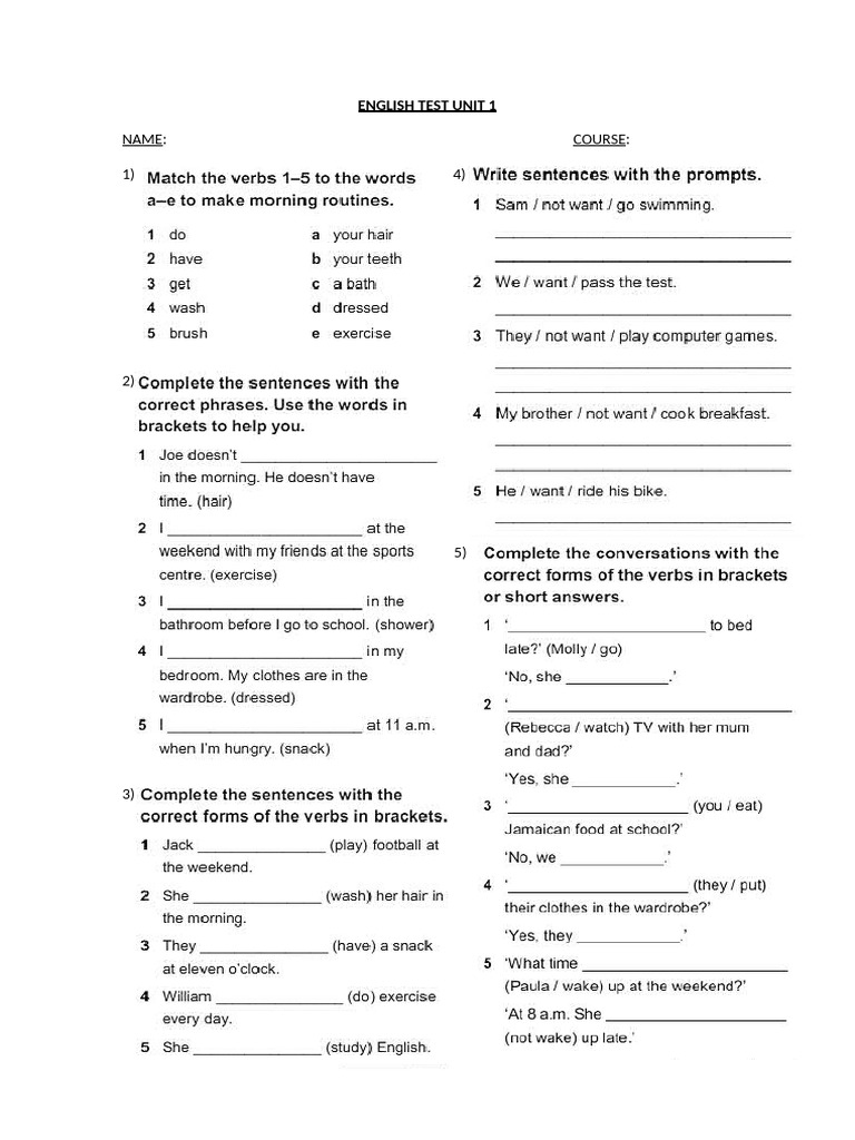 SJ-3RO UNIT 1-Presente Simple | PDF