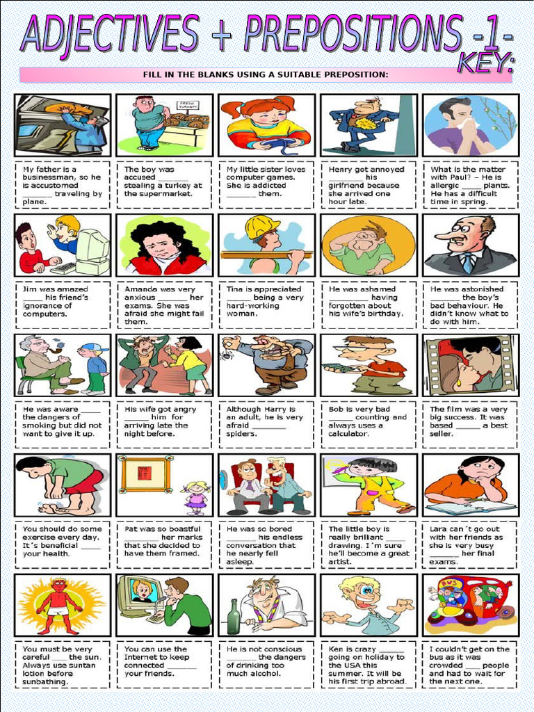 Preposition Fill-in-the-Blank Exercise | PDF