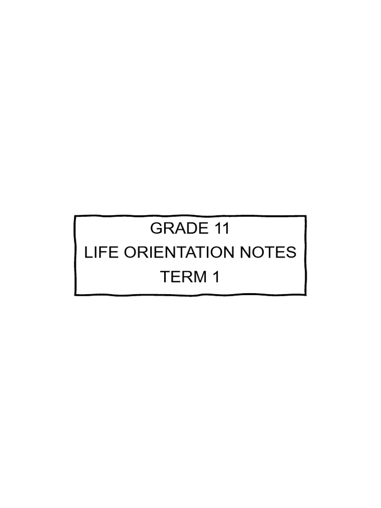 Grade 11 Lo Class Notes Term 1 | PDF | Governance | Student Financial ...