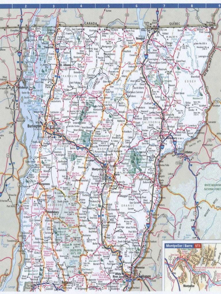 Vermont Road Map | PDF