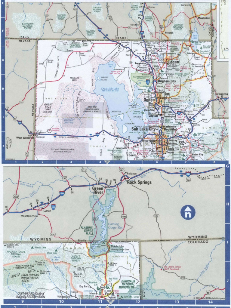 Utah Road Map | PDF