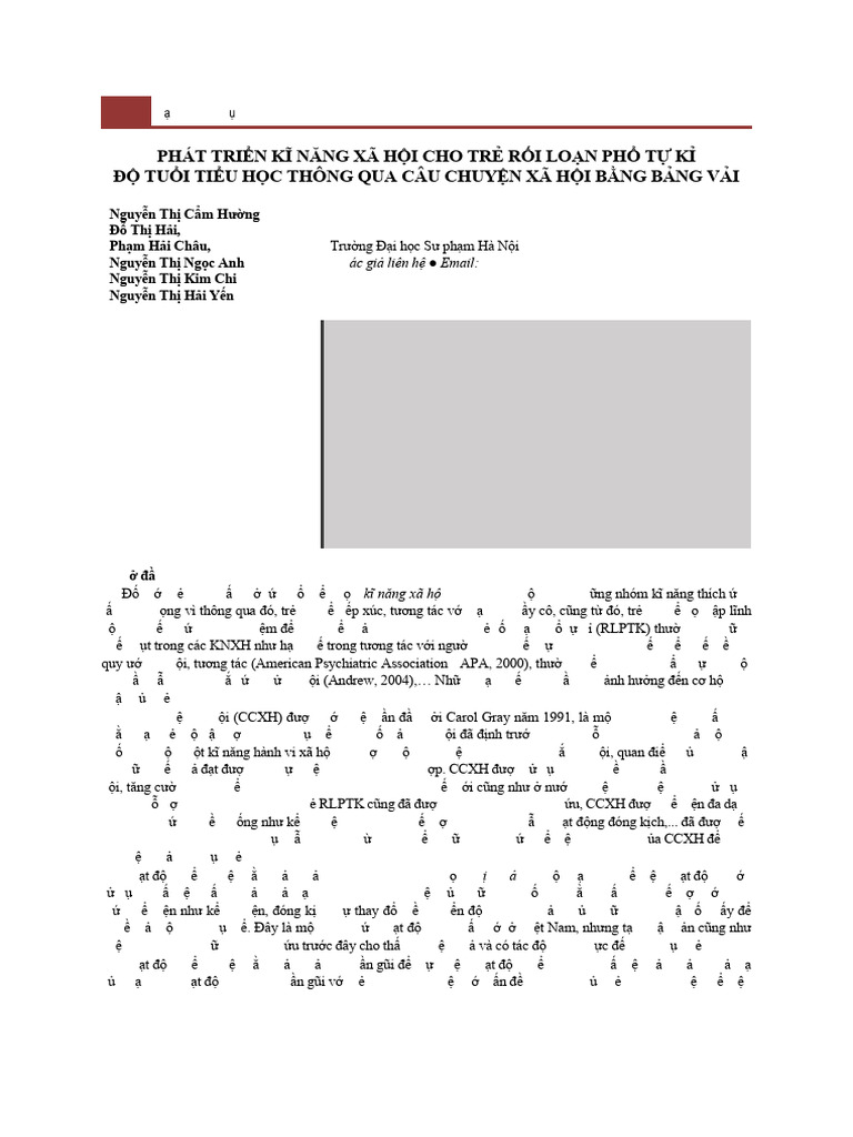 [TRẺ PHỔ TỰ KỶ] 7.-nguyn-th-cm-hng-v-cs | PDF