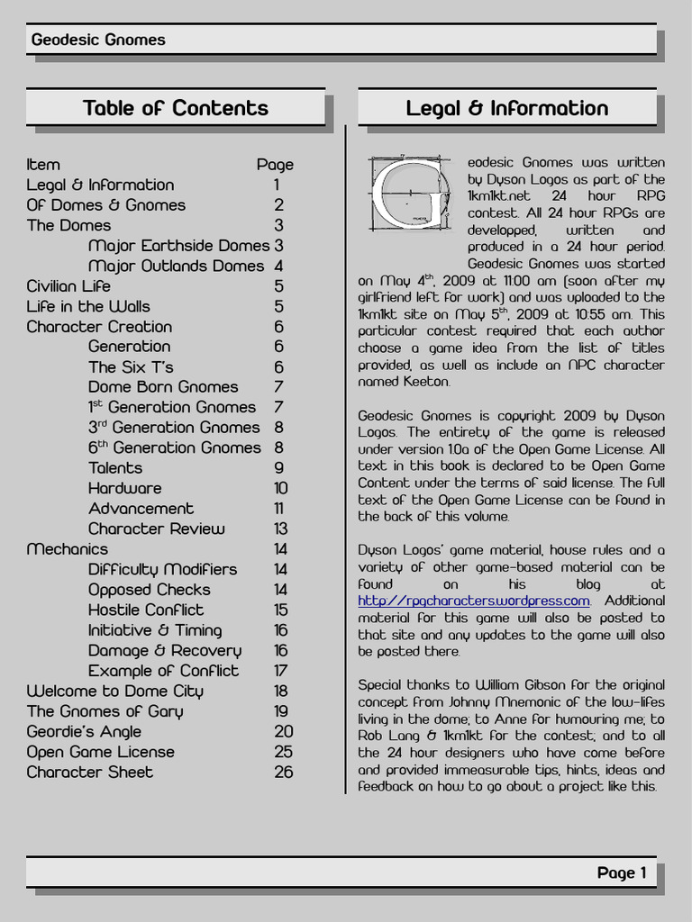 Geodesic Gnomes Contents | PDF
