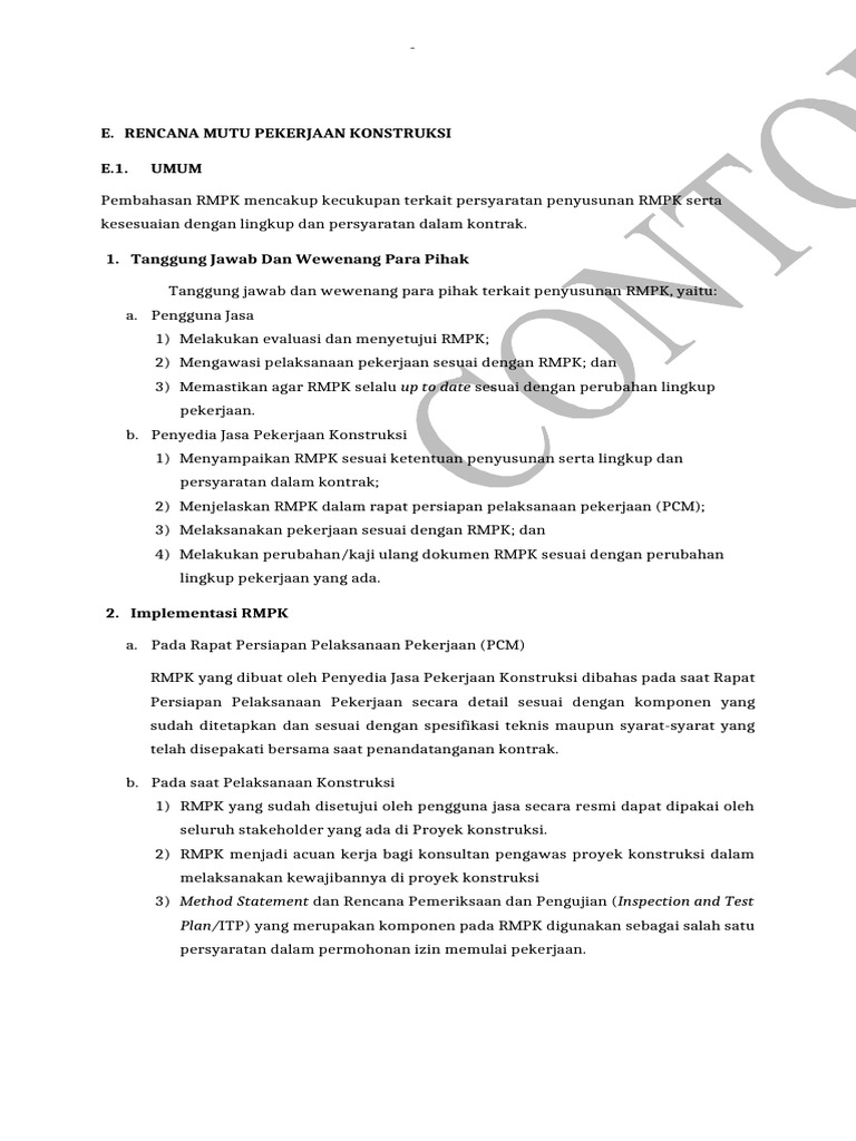 Lampiran Contoh Dokumen RMPK | PDF