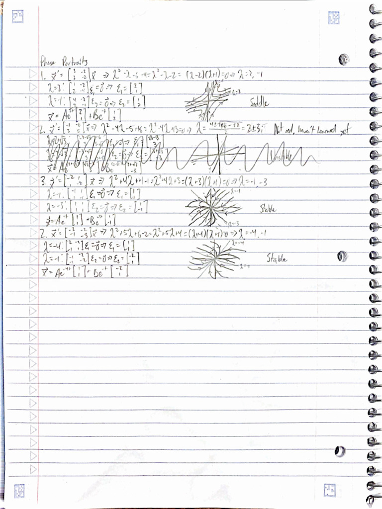 DiffEq Phase Portraits | PDF