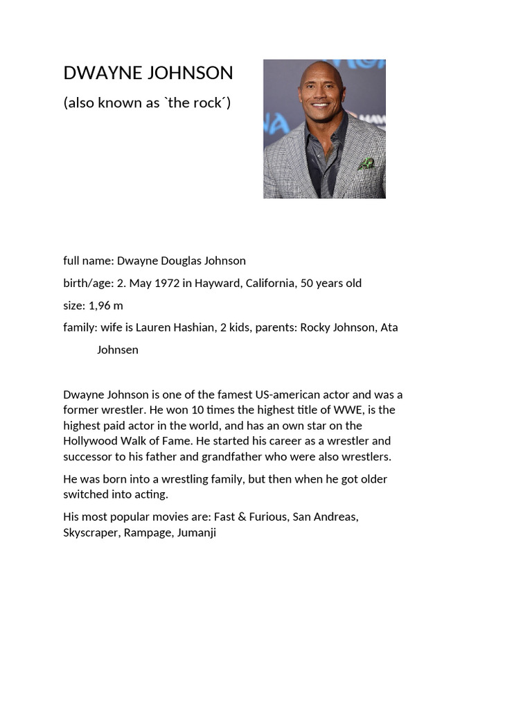 Dwayne Johnson | PDF
