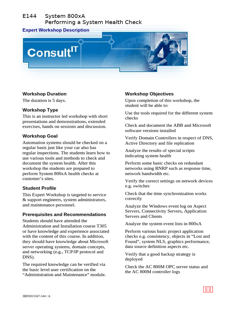 System 800xA Health Check Workshop | PDF | Computer Network | Computer ...