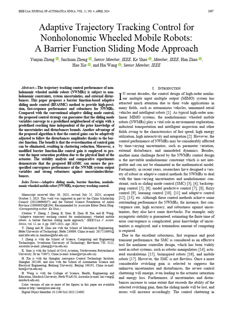 32-Adaptive_Trajectory_Tracking_Control_for_Nonholonomic_Wheeled_Mobile_Robots_A_Barrier ...