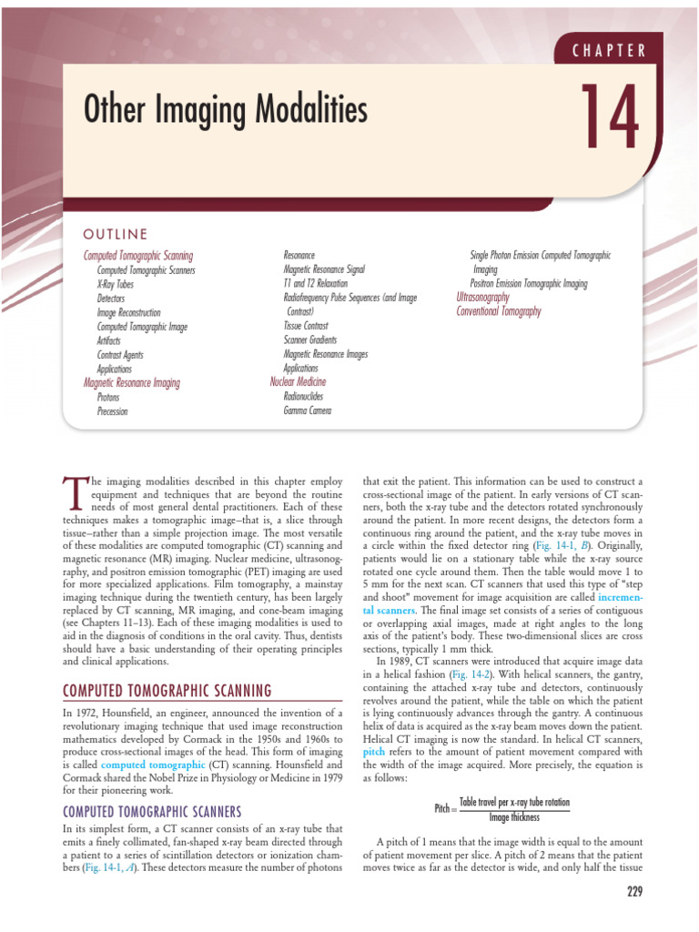 Advanced Imaging Modalities Overview | PDF | Ct Scan | Medical Imaging