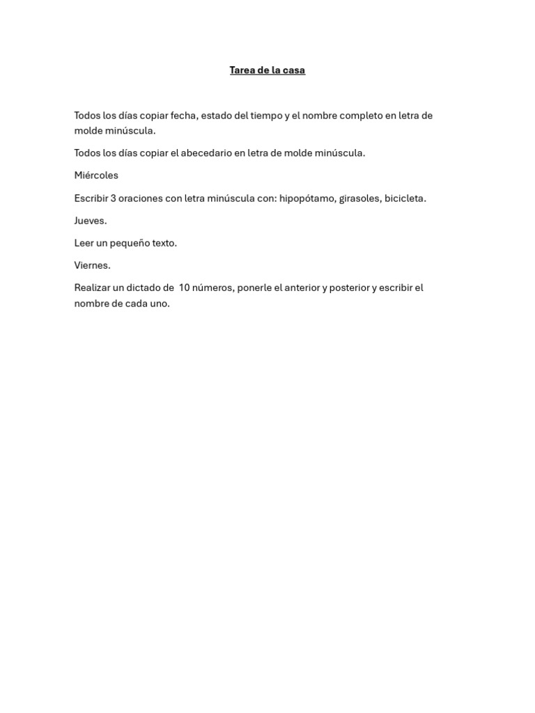 Tarea de La Casa 18 de Marzo | PDF