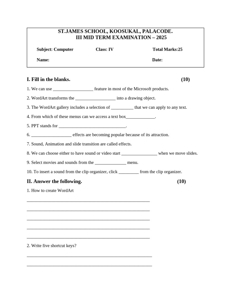 IV Computer 3M | PDF