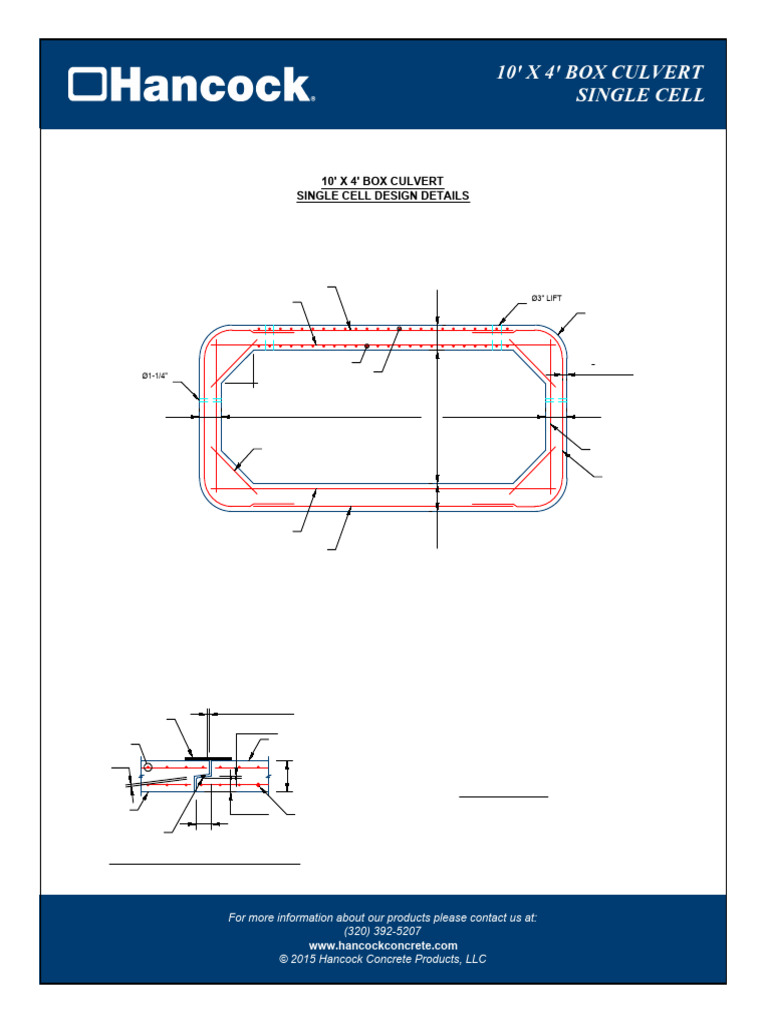 10x4 Box Culvert Single Cell | PDF | Building Engineering | Concrete