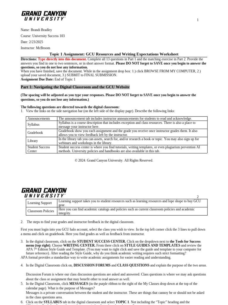 UNV 103 RS T1 ResourcesWorksheet Online B.bradley | PDF | Microsoft ...