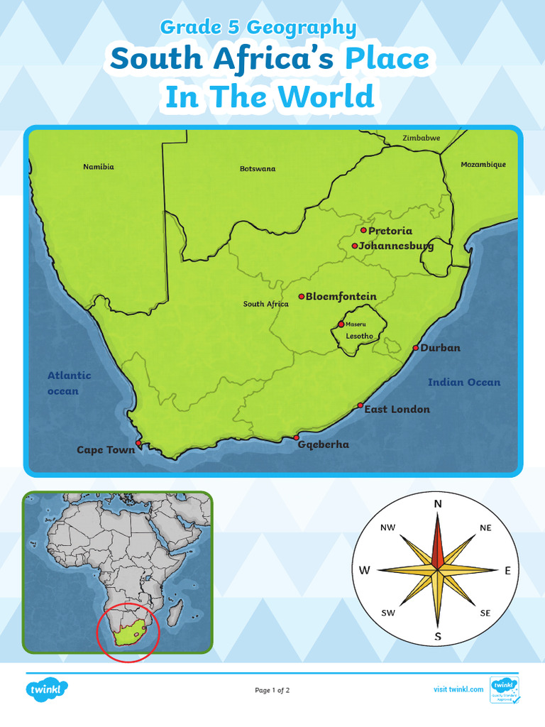 South Africa Geography for Grade 5 | PDF