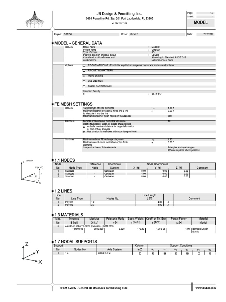 GRECO Project Model 2 Overview | PDF | Finite Element Method | Mechanics