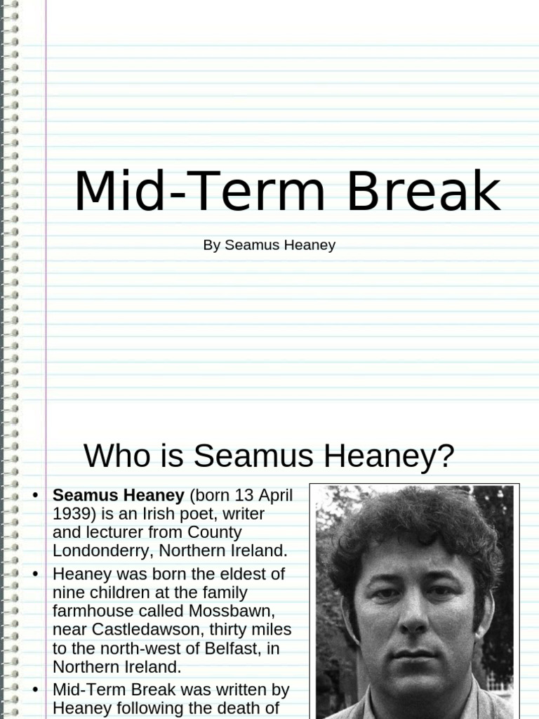 Seamus Heaney's "Mid-Term Break" Analysis | PDF