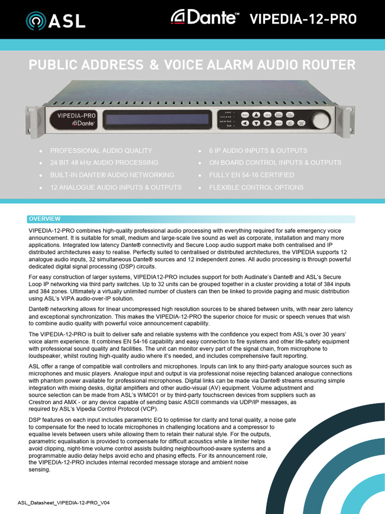 VIPEDIA 12 PRO Datasheet | PDF | Microphone | Amplifier