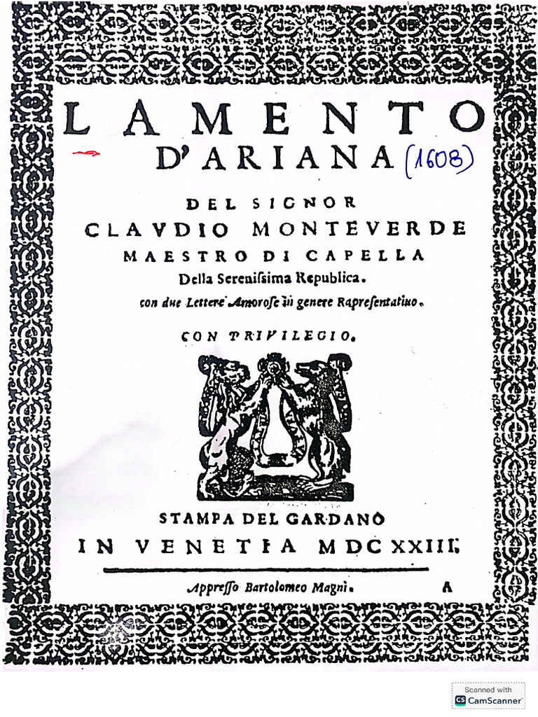 Lamento D-Ariana | PDF