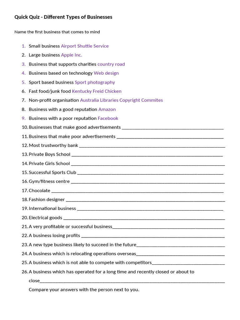 Business Intro Activities | PDF | Entrepreneurship | Innovation