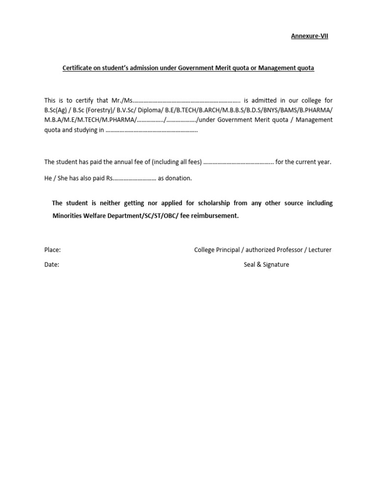 07.annexure - VII (NEW) | PDF