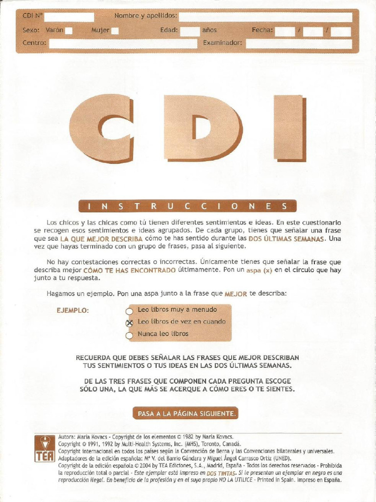 Cuadernillo Cdi | PDF