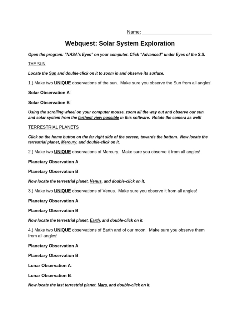 WQ - Solar System Exploration (2017-2018) | PDF | Natural Satellite ...
